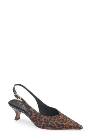 Rag & Bone Madison Slingback Kitten Heel Pumps - Leopard
