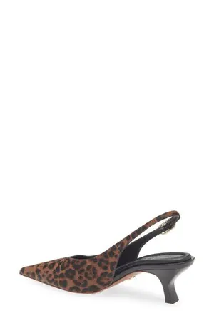 Rag & Bone Madison Slingback Kitten Heel Pumps - Leopard
