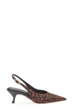 Rag & Bone Madison Slingback Kitten Heel Pumps - Leopard