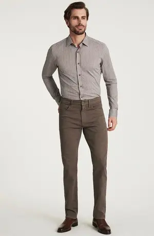 34 Heritage Courage Straight Leg 5-pocket Pants - Coffee Diagonal