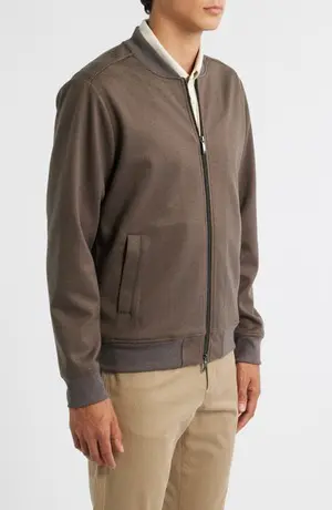Robert Barakett Patricio Lightweight Bomber Jacket - Brown