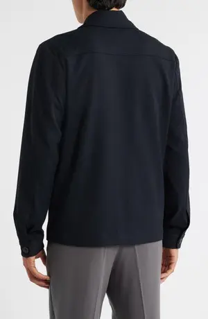 LES DEUX Marseille Hybrid Shirt Jacket - Navy