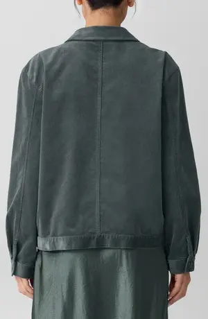 Eileen Fisher Corduroy Shirt Jacket - Everglade