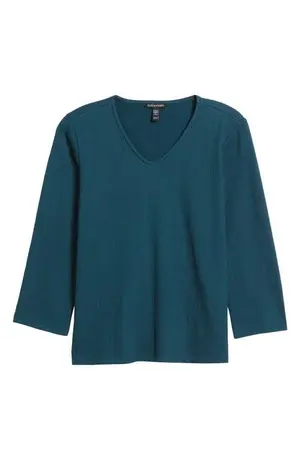 Eileen Fisher V-neck Textured Top