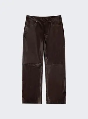 ENTIRE STUDIOS Leather Straight-leg Pants