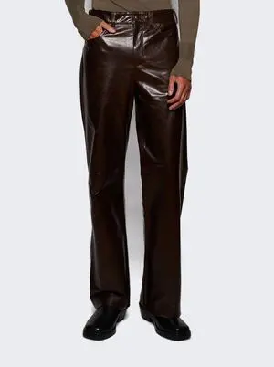 ENTIRE STUDIOS Leather Straight-leg Pants