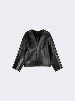 ENTIRE STUDIOS Minimal Leather Jacket - Black