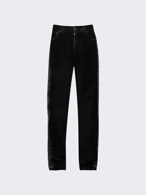 Amiri Velvet Baggy Jean - Black