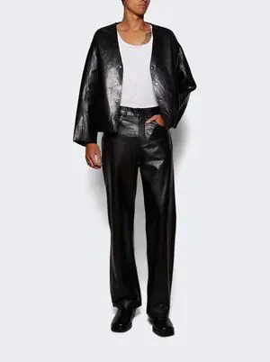 ENTIRE STUDIOS Leather Straight Leg Pant