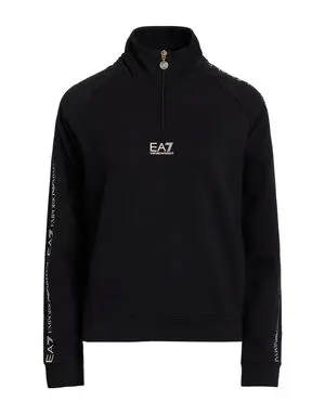 EA7 Fleece Sweatshirt With Logo - Black