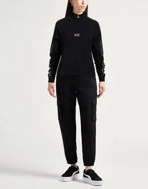 EA7 Fleece Sweatshirt With Logo - Black