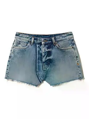 TWINSET Frayed-hem Denim Shorts