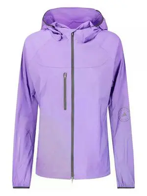 Adidas By Stella McCartney Hooded Zip-front Running Jacket - Purple