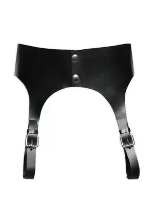 ANGELICA MONTINI Leather Harness Belt - Black
