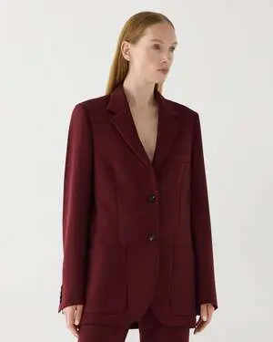 Veronica De Piante Sebastian Grain De Poudre Wool Jacket