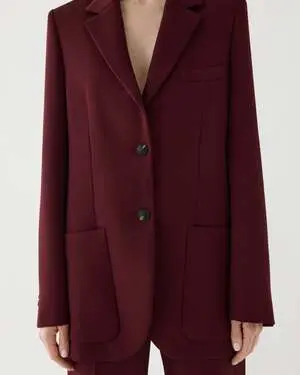 Veronica De Piante Sebastian Grain De Poudre Wool Jacket