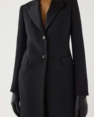 Veronica De Piante Meliha Grain De Poudre Wool Coat