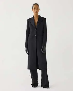 Veronica De Piante Meliha Grain De Poudre Wool Coat