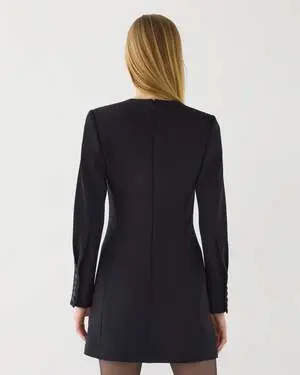Veronica De Piante Elsie Mini Dress In Grain De Poudre Wool