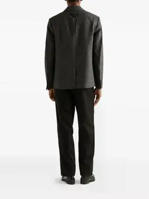 Prada Triangle-logo Cotton Trousers - Black