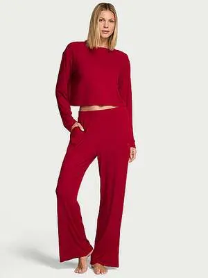 Victoria's Secret Modal Wide-rib Long Lounge Set - Red