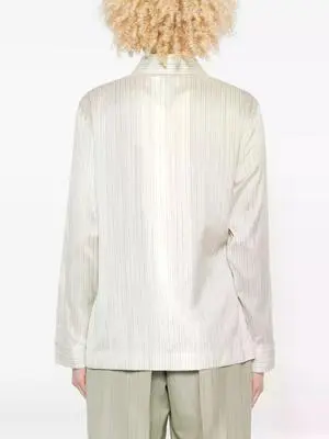 Fendi Pinstripe Wrap-tie Blouse