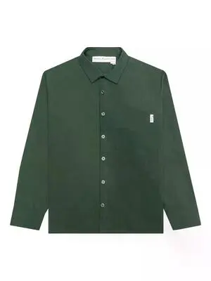 ADVISORY BOARD CRYSTALS Embroidered-pocket Button-down Shirt - Green