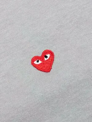Play Comme Des Garcon Heart Logo Long-sleeve T-shirt - Grey