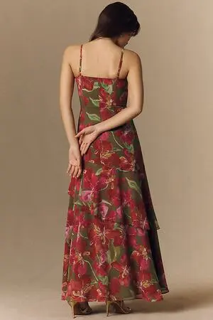HUTCH Jamila Sleeveless Twist-front Maxi Dress