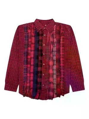 Needles Ribbon-detailed Plaid Shirt