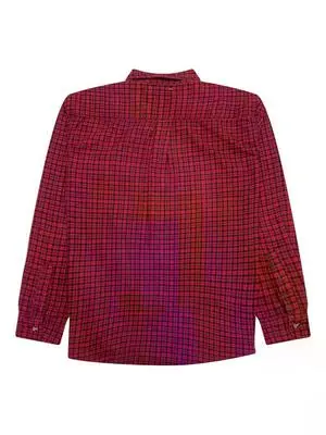 Needles Ribbon-detailed Plaid Shirt