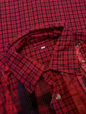 Needles Ribbon-detailed Plaid Shirt