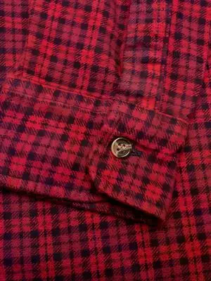 Needles Ribbon-detailed Plaid Shirt