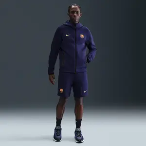 Nike Fc Barcelona Tech Fleece Soccer Shorts - Purple