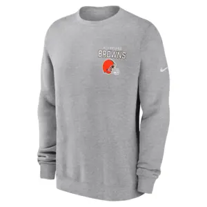 Nike Cleveland Browns Nfl Pullover Crew - Grey