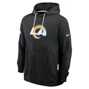Nike Los Angeles Rams Sideline Dri-fit Nfl Pullover Hoodie - Black