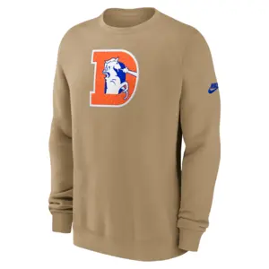 Nike Nfl Denver Broncos Swing Pass Rewind Club Pullover Crew - Brown