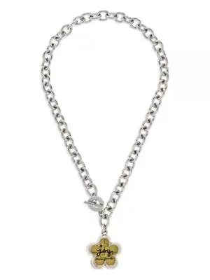 Marc Jacobs Flower-charm Chain Necklace - Silver