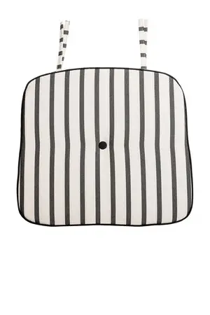 BUSINESS & PLEASURE Al Fresco Dining Chair Cushion - Monaco Black Stripe