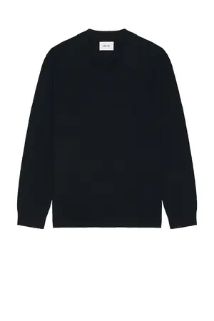 Nn07 Paul Long Sleeve Polo In Navy - Deep Navy