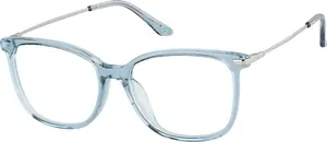 Zenni Square Full Rim Frame Glasses - Blue