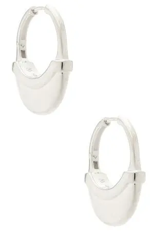 WYLD BOX Luna Large Hoop Earrings - Silver