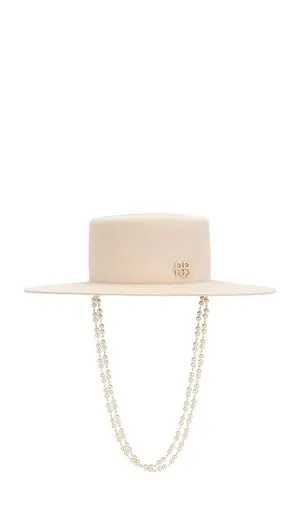 Ruslan Baginskiy Canotier Hat - Beige