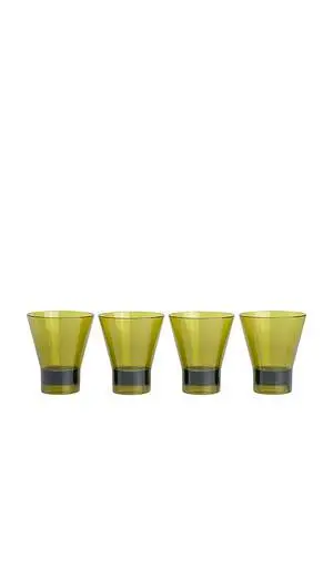 HERE'S HOW The Gilda Tumbler Set Of 4 - Olive