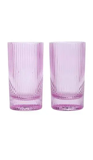 HERE'S HOW The Stella Highball Set Of 2 In Lavender - Lilac