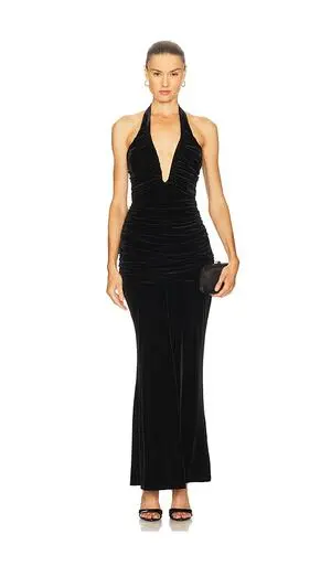 Bardot V Neck Evening Dresses