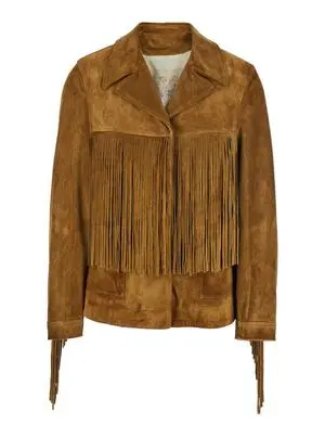 Women's Brown Fringe Jackets