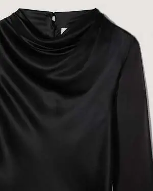 Veronica De Piante Cecilia Stretch Satin Top