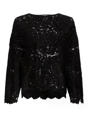 Loulou De Saison Crochet Lace Sweater