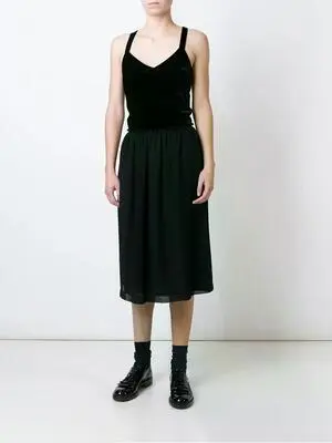 Comme Des Garçons Velvet Top Midi Dress